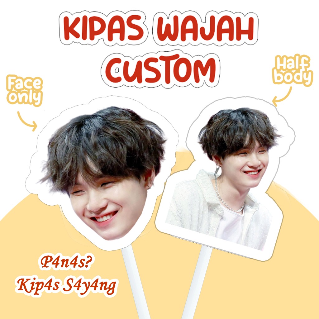 Jual KIPAS WAJAH CUSTOM MUKA FACE TEBAL FROP HAND FAN MURAH SOUVENIR ...