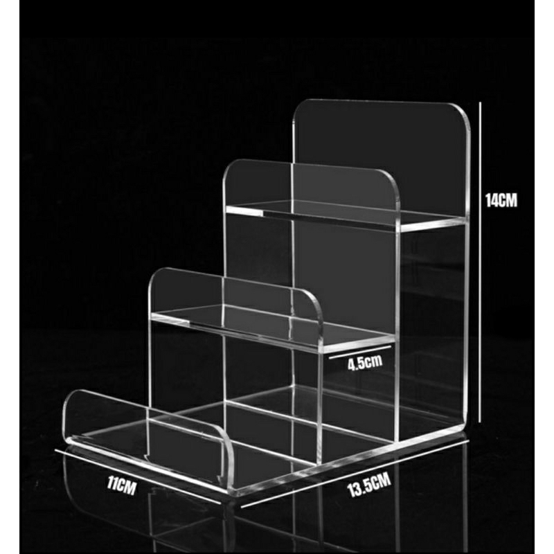Jual stand display akrilik rak display multi fungsi 3tingkat | Shopee ...