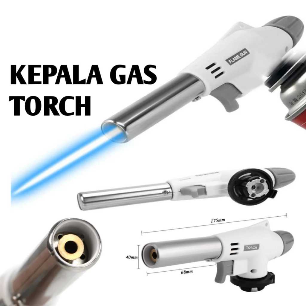 Jual Kepala Gas Torch Kaleng Tabung Portable Flame Gun Las Api Pemantik Korek BBQ Blow | Shopee ...