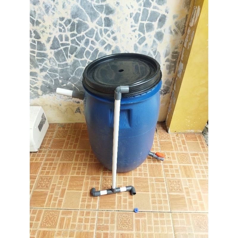 Jual Ember bio filter kolam ikan dari tong uk 60L, , output , 1/2 inch ...