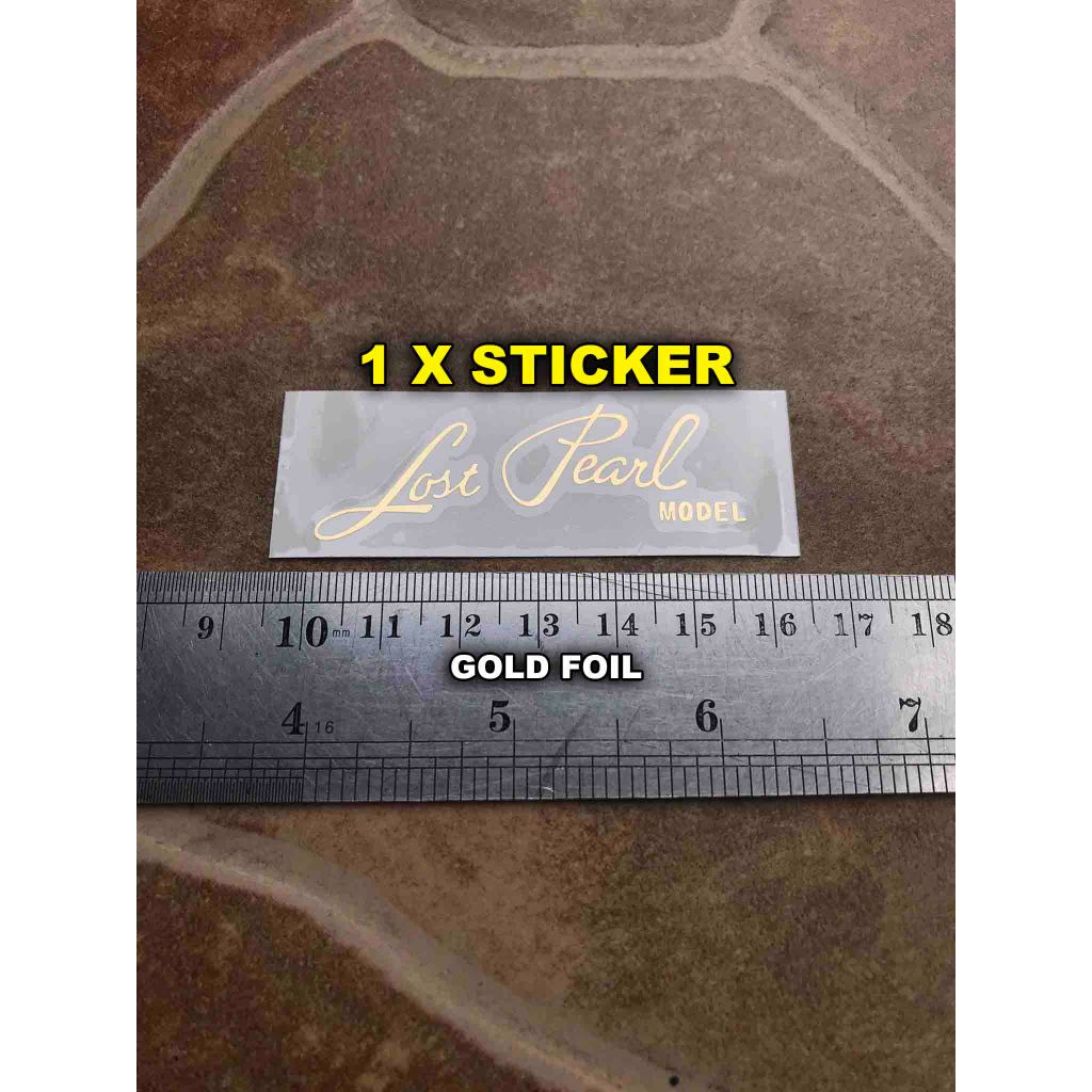 Jual Logo Tulisan Lost Pearl Model Sticker for Gitar Headstock Lespaul ...