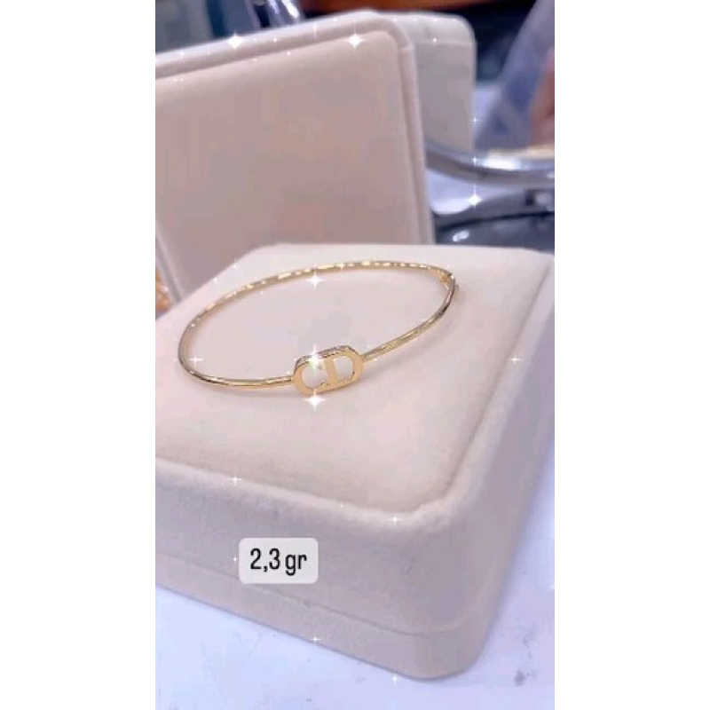 Jual gelang oval model baru, gelang oval mas 8k kuning dan rosegold ...