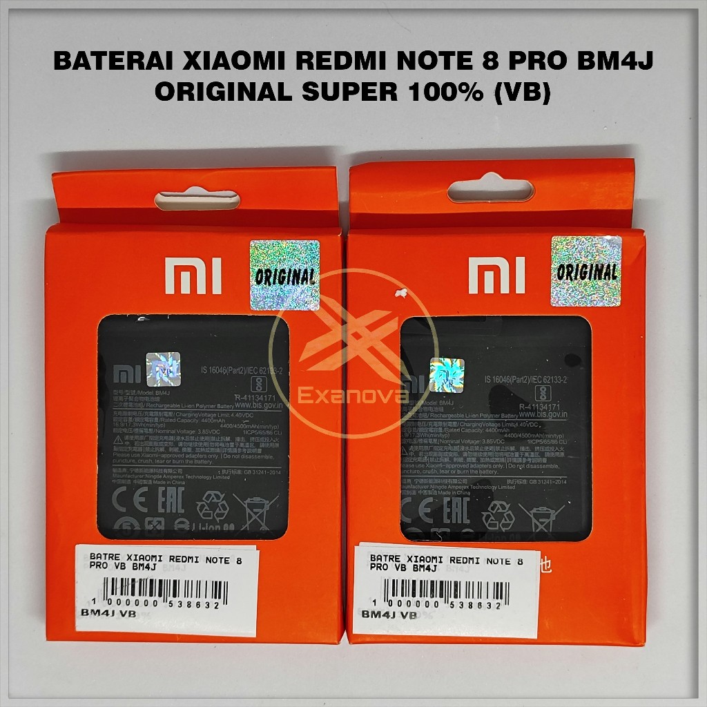 Jual BATERAI XIAOMI REDMI NOTE 8 PRO BM4J ORIGINAL SUPER 100% (VB ...