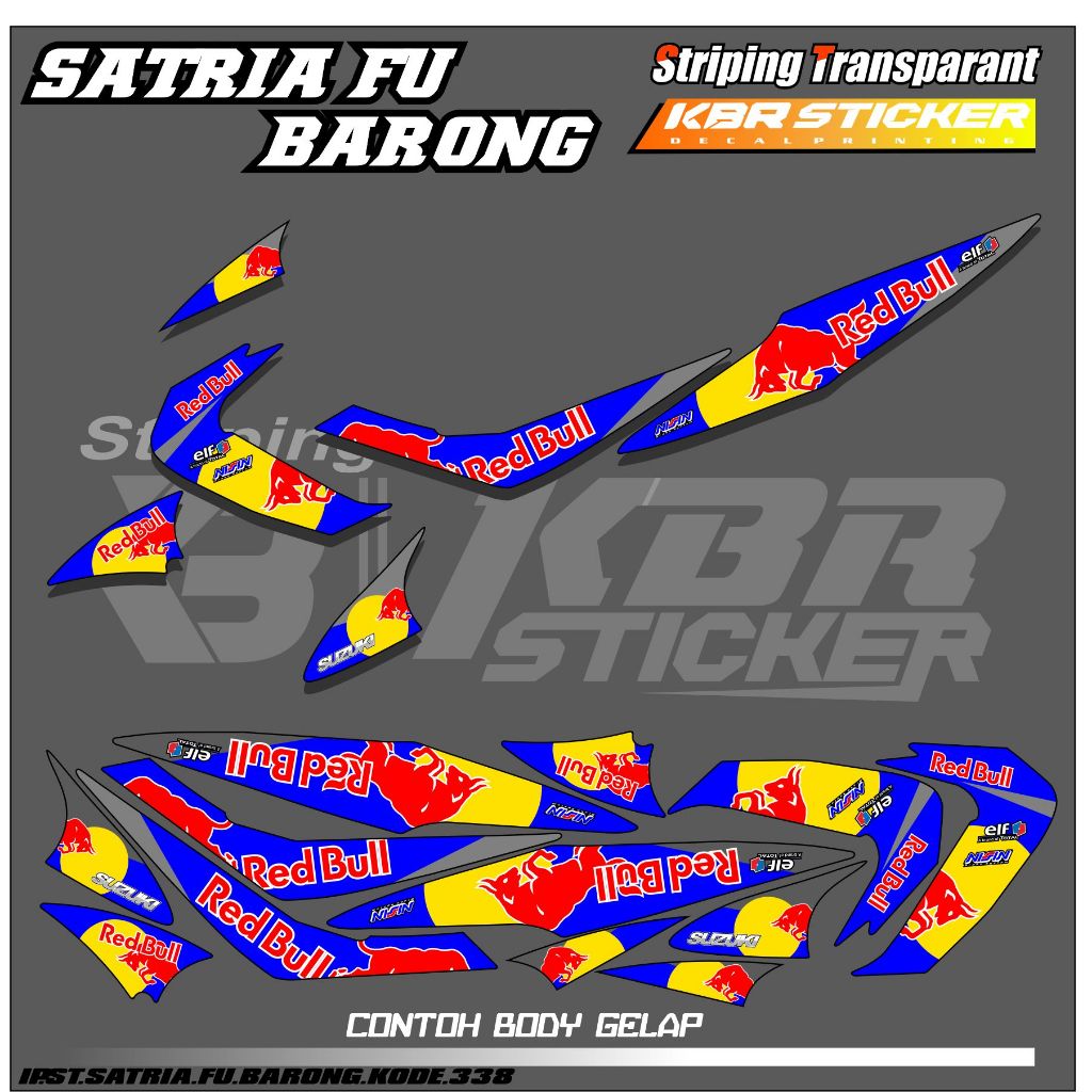Jual SATRIA FU BARONG (COD) STIKER STRIPING MOTOR SUZUKI SATRIA FU ...