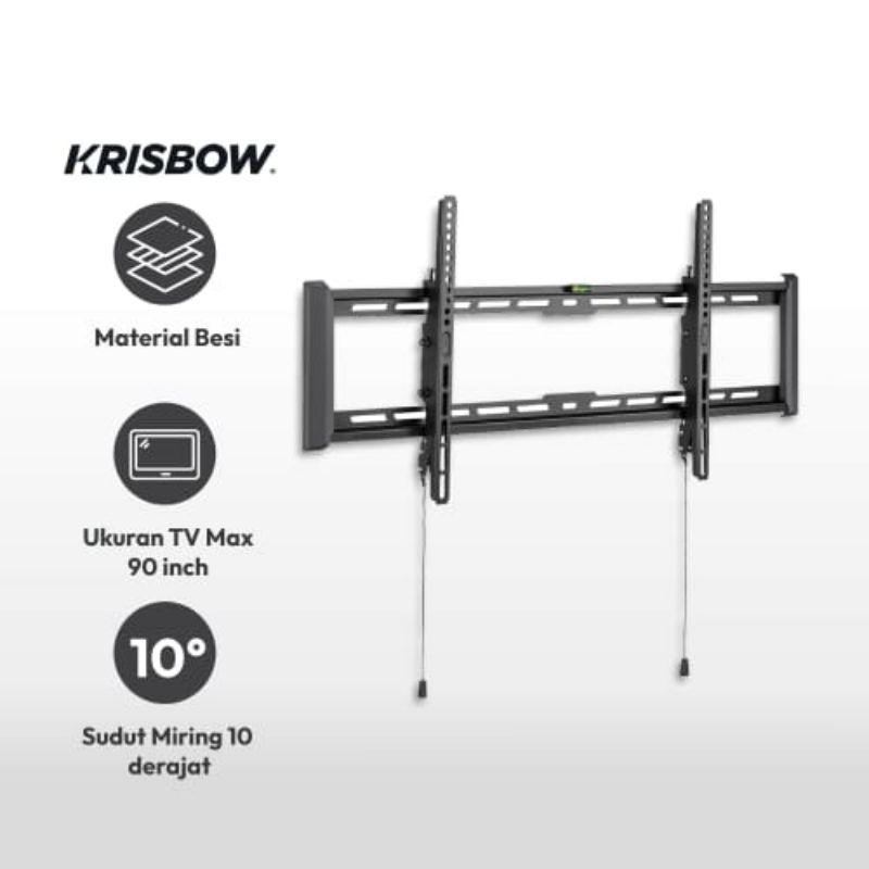 Jual Krisbow Bracket Tv Dinding 43 - 90 inchi Fix Fixture 10523221 ...