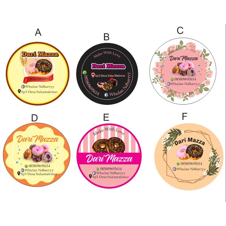 Jual sticker donat bulat | Shopee Indonesia