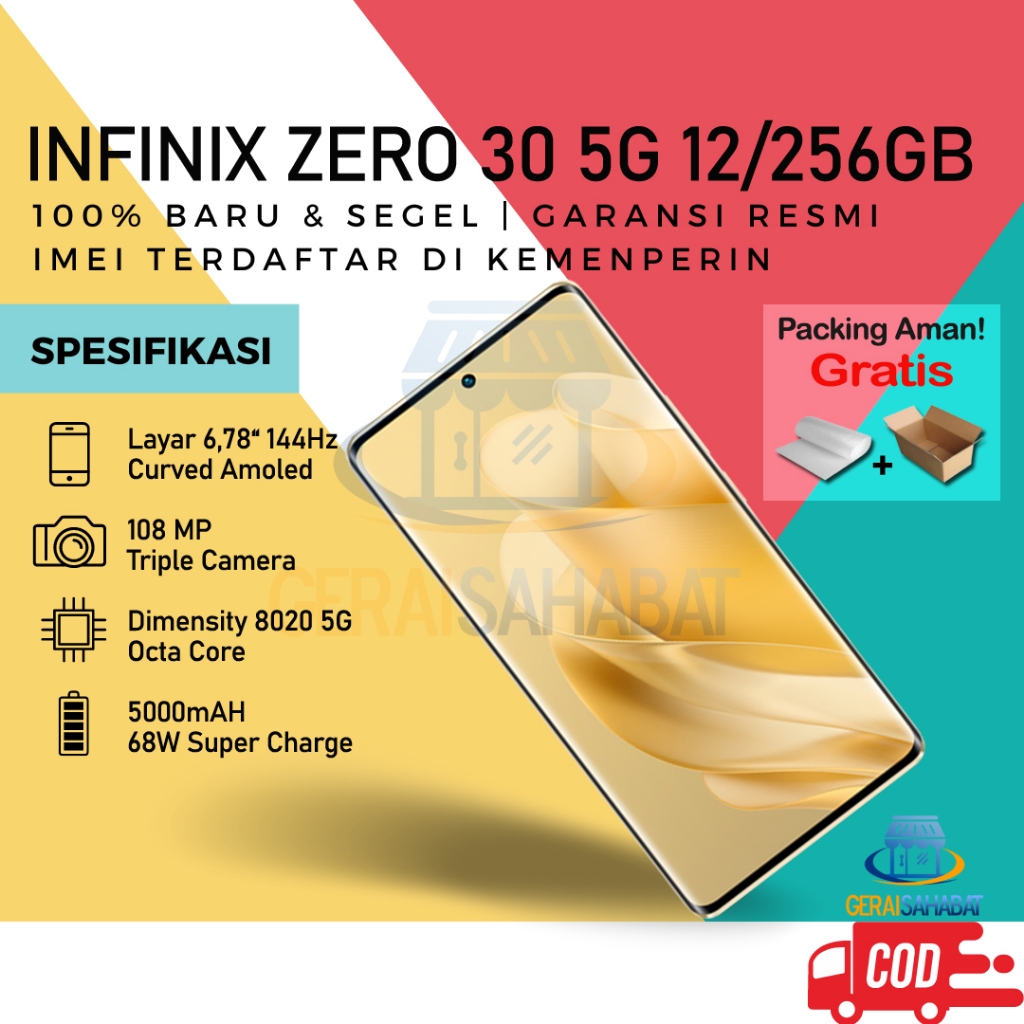 Jual Infinix Zero 30 5G 12/256 GB Amoled Curved Display 144Hz Garansi Resmi | Shopee Indonesia