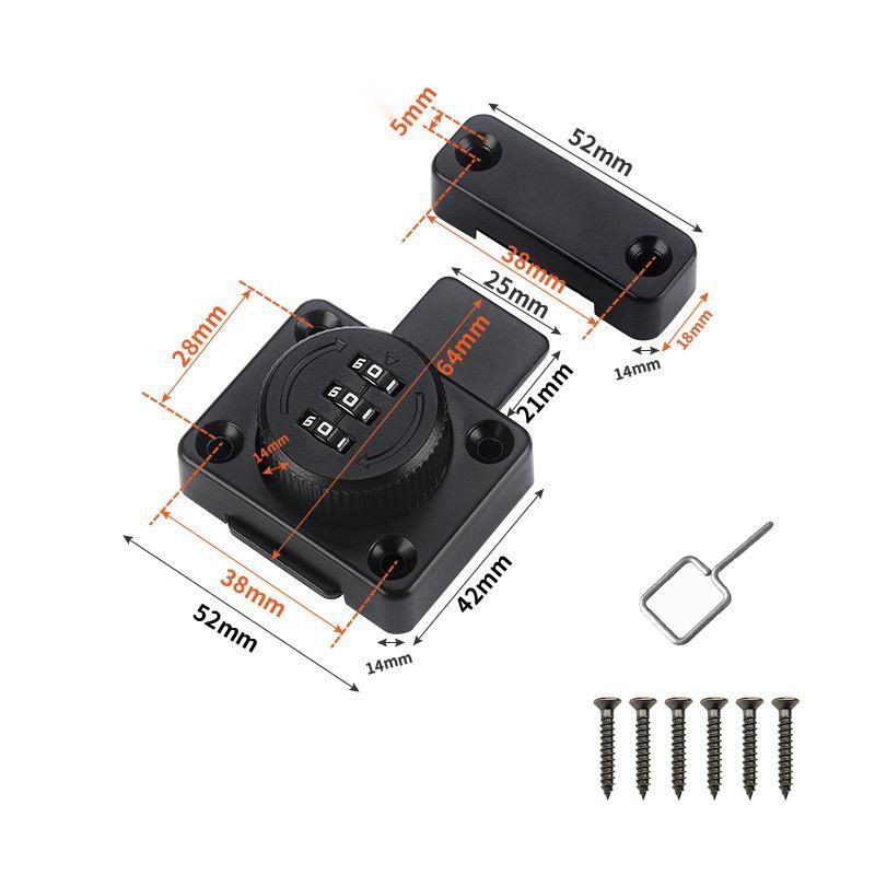 Jual 1Set Kunci Kombinasi 3 Digit Dengan Baut Gerendel Slot Laci Kunci ...