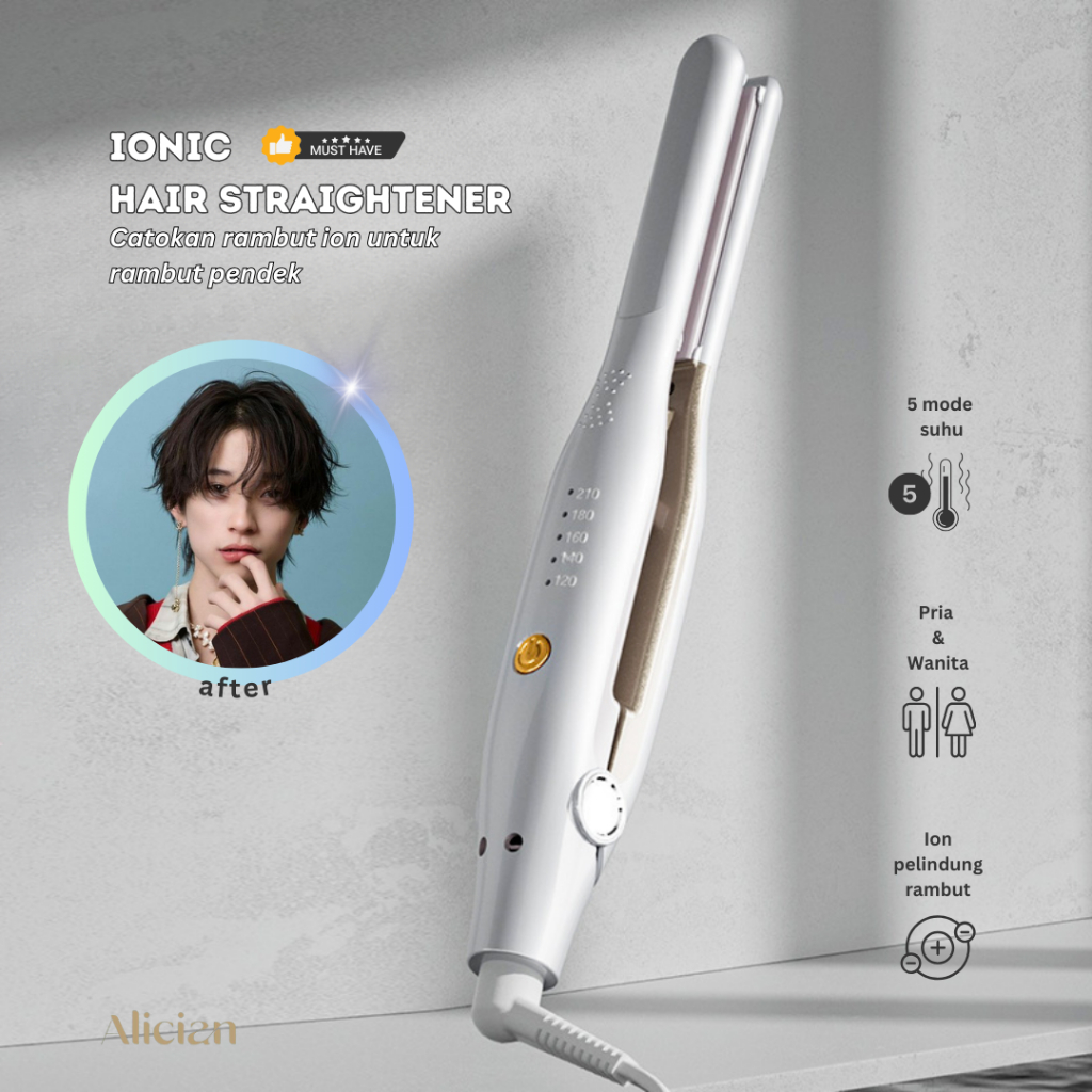 Jual ALICIAN Alat Pelurus Rambut Pria dan Wanita Rambut Pendek ...
