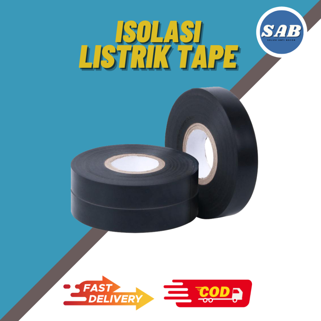 Jual Isolasi Kabel Listrik Selotip Hitam National Solasi Tahan Panas 20 ...