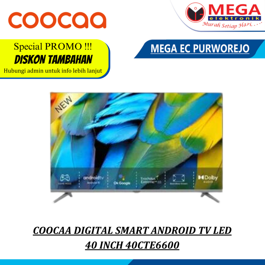 Jual LED COOCAA 40CTE6600 DIGITAL SMART ANDROID TV GOOGLE TV LED 40 ...