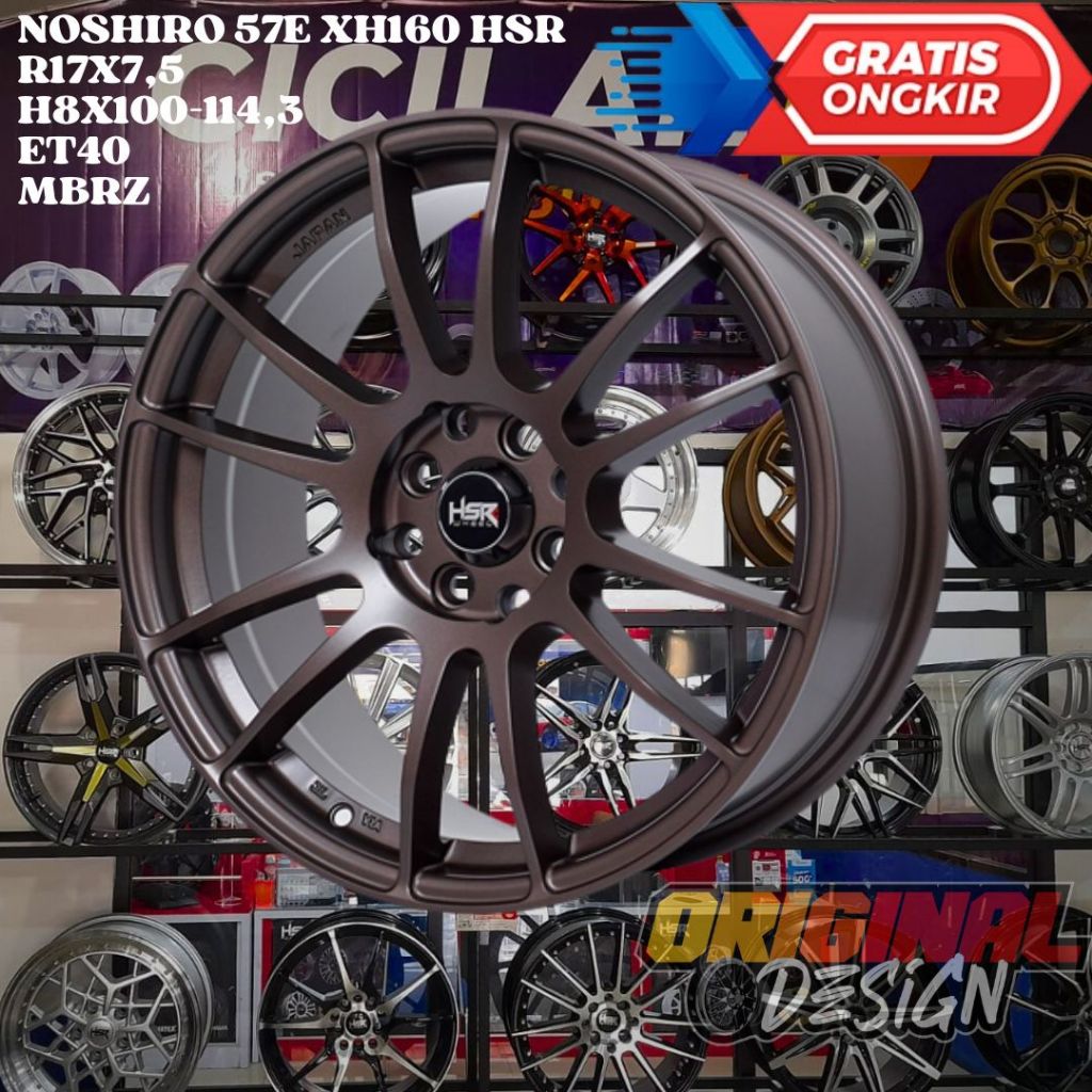 Jual Velg Mobil Ring 17 HSR NOSHIRO R17 LEBAR 7,5 LUBANG BAUT 4 ET40 BRONZE | Shopee Indonesia