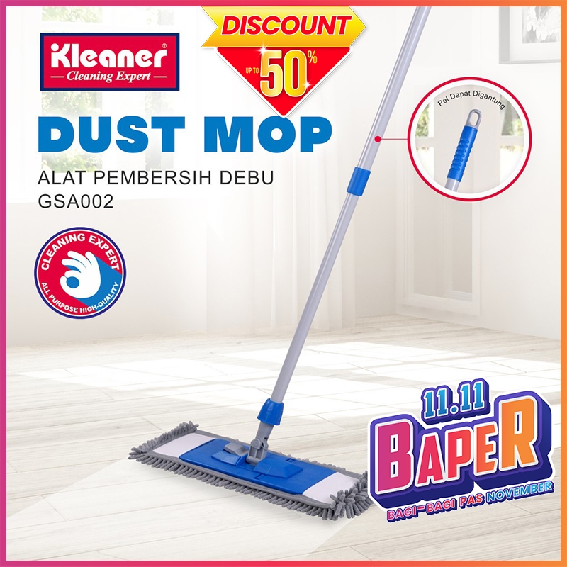 Jual Kleaner Alat Pel Sapu Debu 1 Set Bahan Microfiber Dust Mop ...