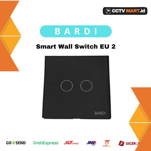 Jual BARDI Smart Wall Switch Touch Wi-Fi - EU 2 Gang Black | Shopee ...