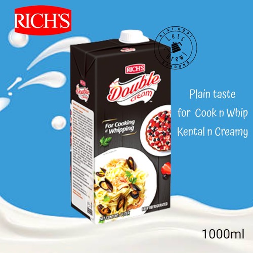 Jual RICH DOUBLE CREAM PLAIN 1L / RICHS FOR COOKING AND WHIPPING 1 L ...