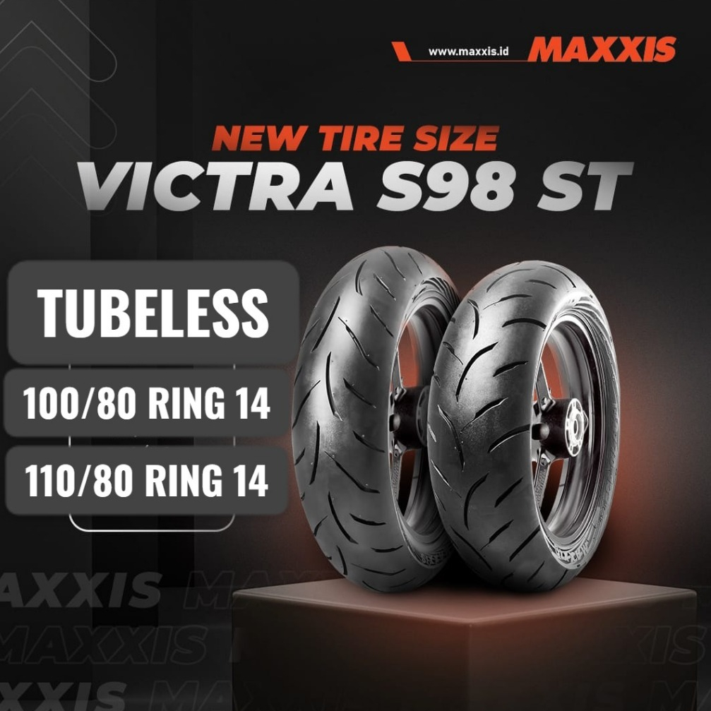 Jual BAN LUAR MAXXIS VICTRA 100/80 & 110/80 RING 14 S98ST TUBELESS ...
