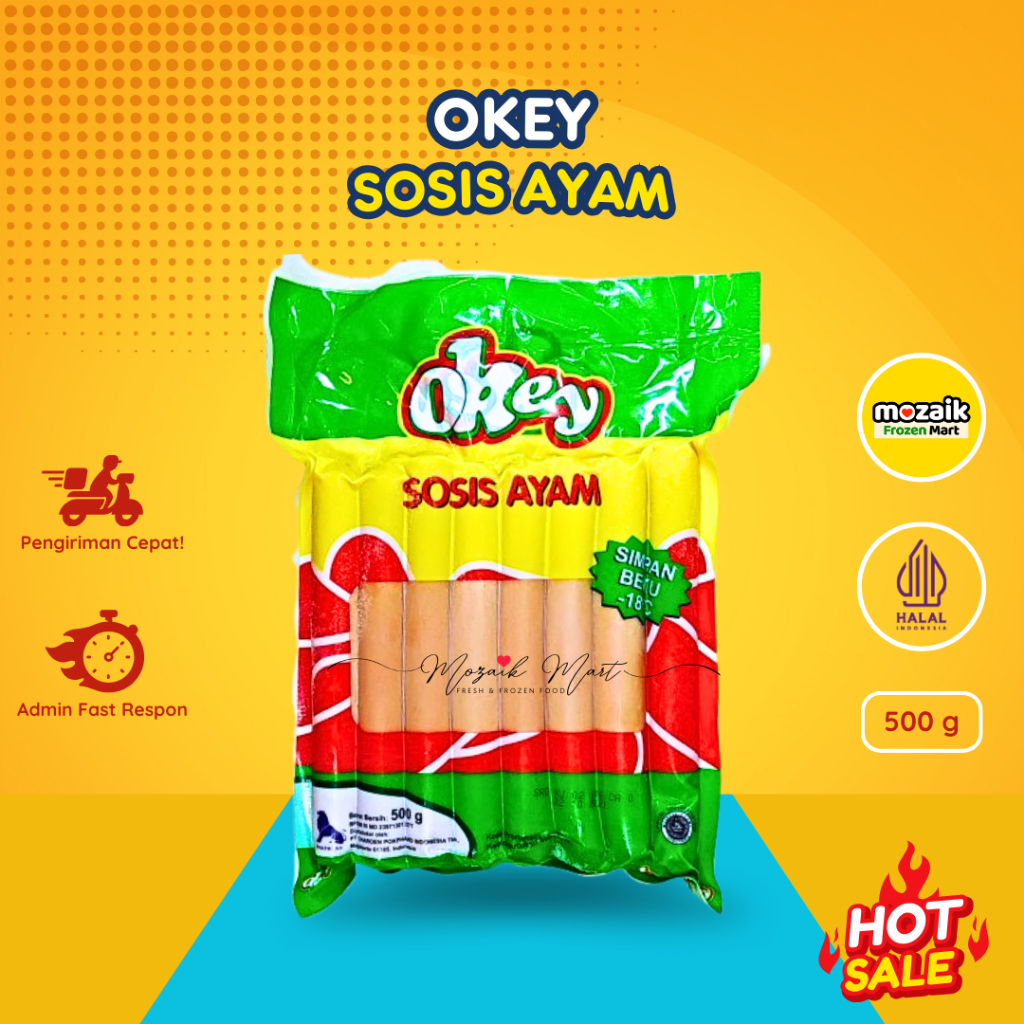 Jual Okey Sosis Ayam 500 gr Frozen Mart Frozen Food Palembang | Shopee ...