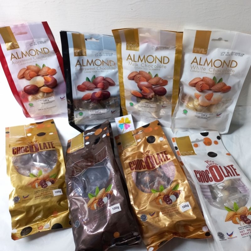 Jual Coklat TYL 100gr Cokelat Almond Chocolate | Shopee Indonesia
