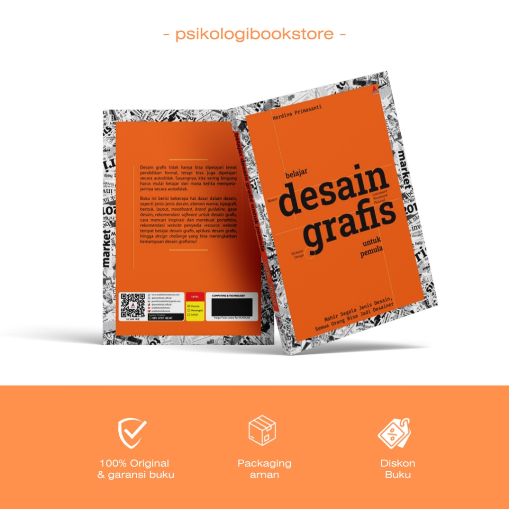 Jual Buku Belajar desain grafis untuk pemula : mahir segala jenis ...