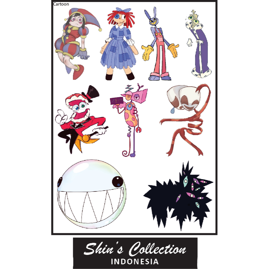 Jual Sticker stiker murah anti air The Amazing Digital Circus 1 pc ...