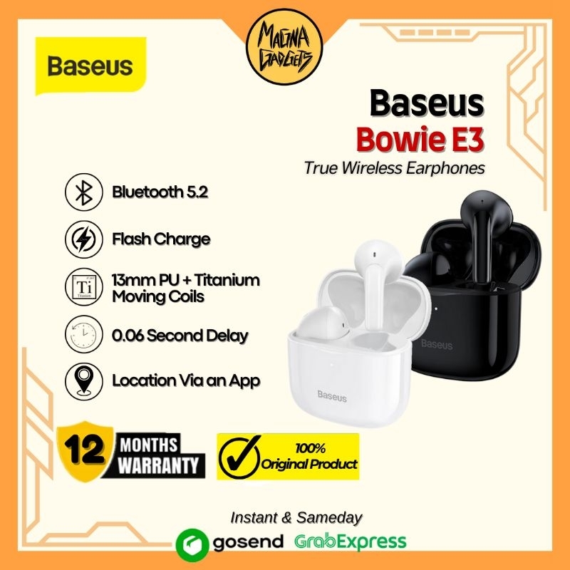 Jual Baseus Bowie E3 TWS True Wireless Earphones | Headset Bluetooth ...