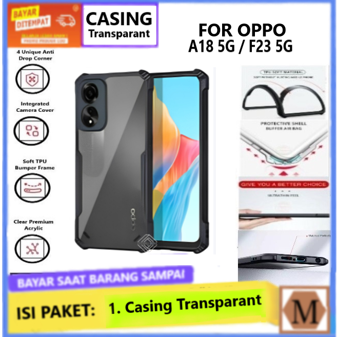 Jual Casing Oppo A18 5G F23 5G A18 4G Case Transparan SoftCase Clear ...