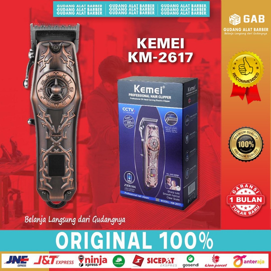 Jual Hair Clipper Kemei KM 2617 Alat Cukur Elektronik Mesin Pangkas Rambut Barbershop 6500 Rpm ...