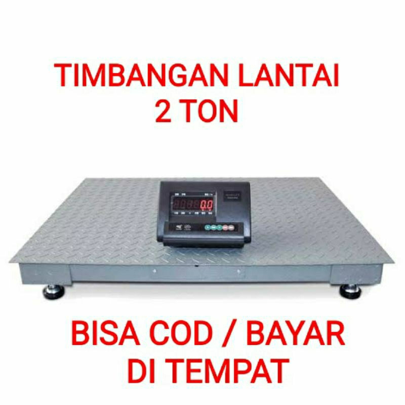 Jual Timbangan Lantai 2 Ton Plat Lebar (1mx1m) Timbangan Gudang Barang Timbangan Industri ...