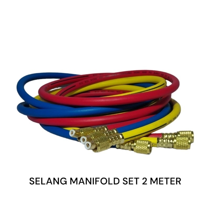Jual SELANG MANIFOLD FREON R134 R22 SELANG AC PANJANG 2 METER SET ...