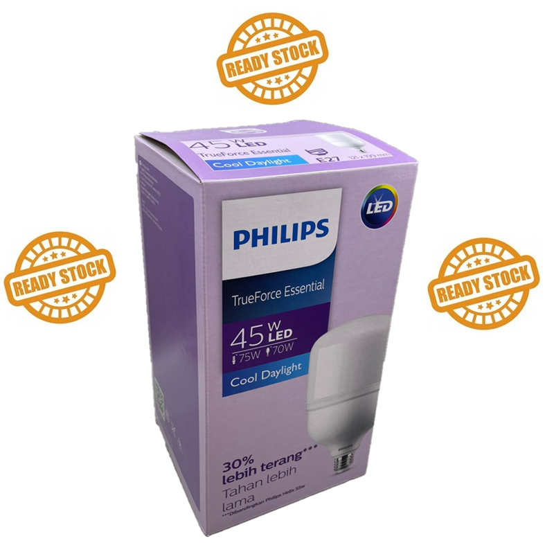 Jual Lampu Philips LED Trueforce Ess 45W Putih Essential 45 W Watt Garansi Original SNI | Shopee ...