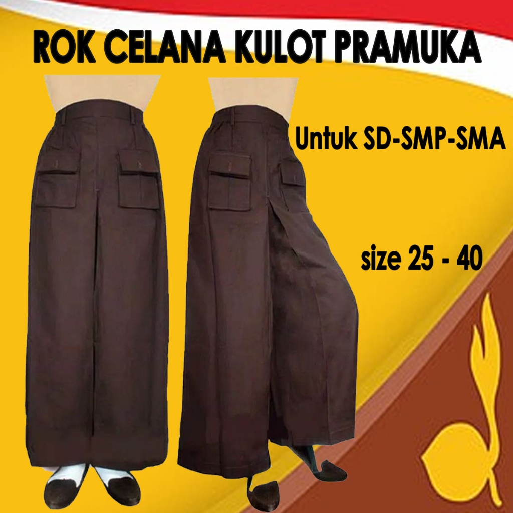 Jual Rok Celana Kulot Pramuka model Panjang Untuk Seragam Sekolah SD-SMP-SMA | Shopee Indonesia
