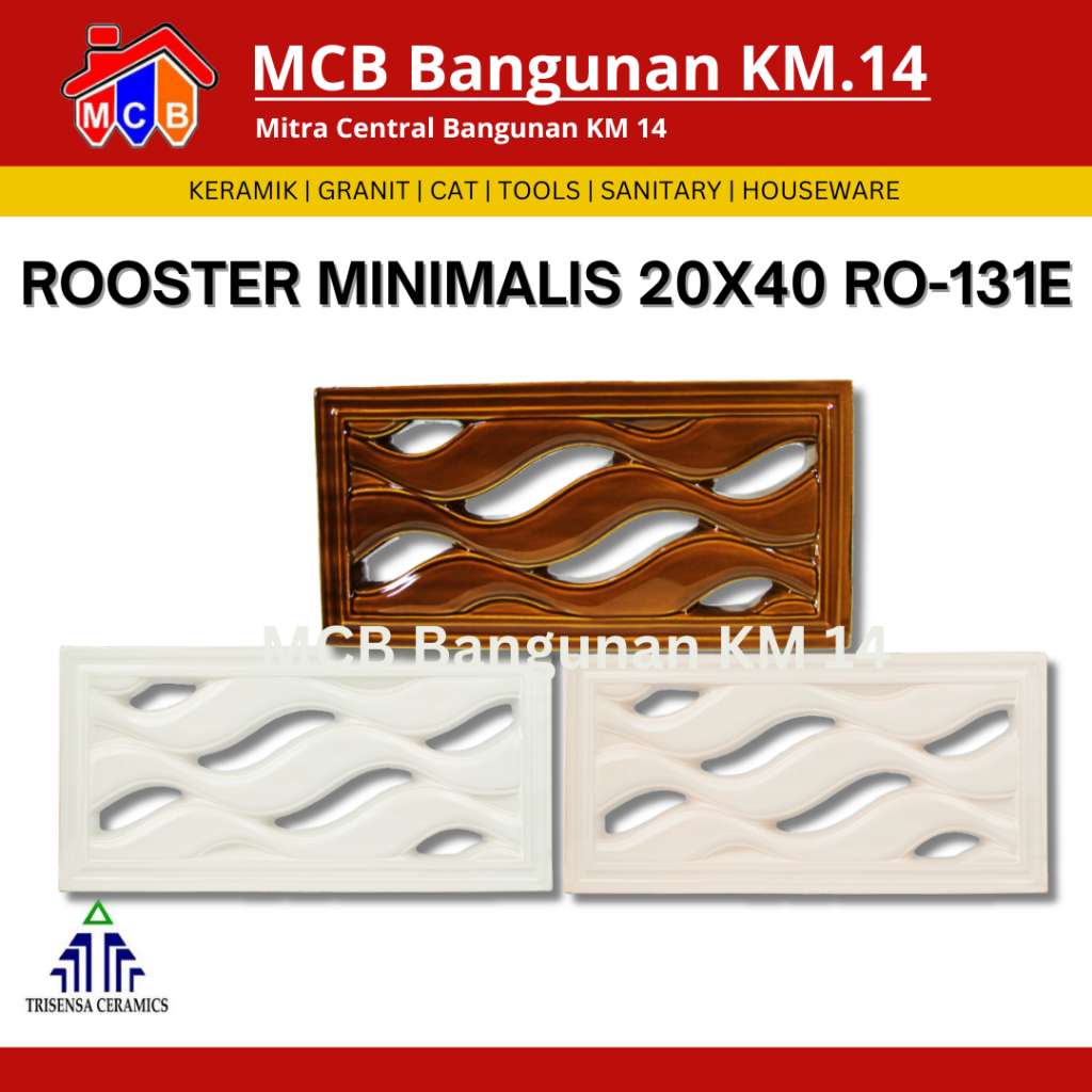 Jual Roster Keramik Trisensa 20X40 Keramik RO 131E/ Lubang angin ...