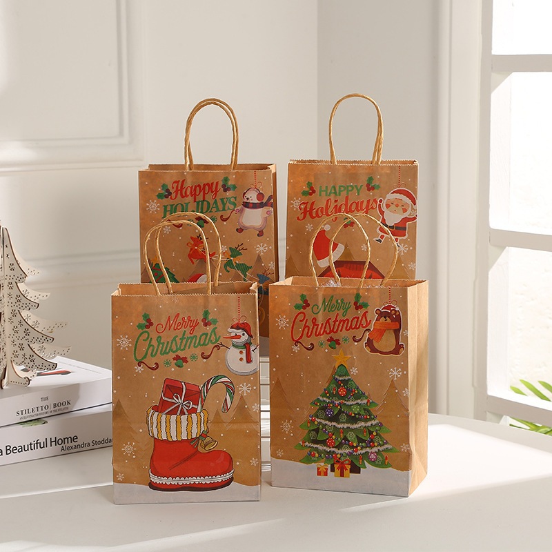 Jual PAPERBAG NATAL KRAFT PAPER / Tas Xmas Christmas craft paper ...