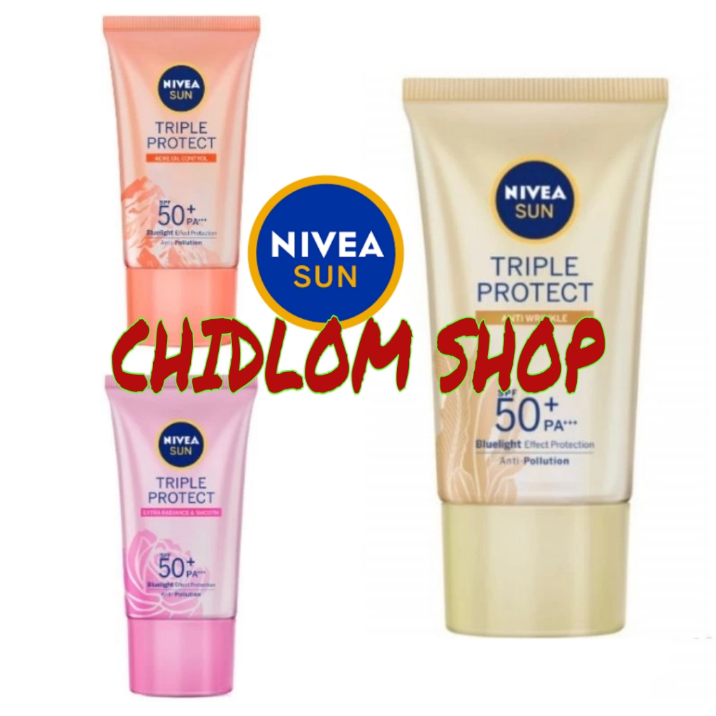 Jual NIVEA SUN Triple Protect SunScreen SPF 50 +++ 40 ML | Shopee Indonesia