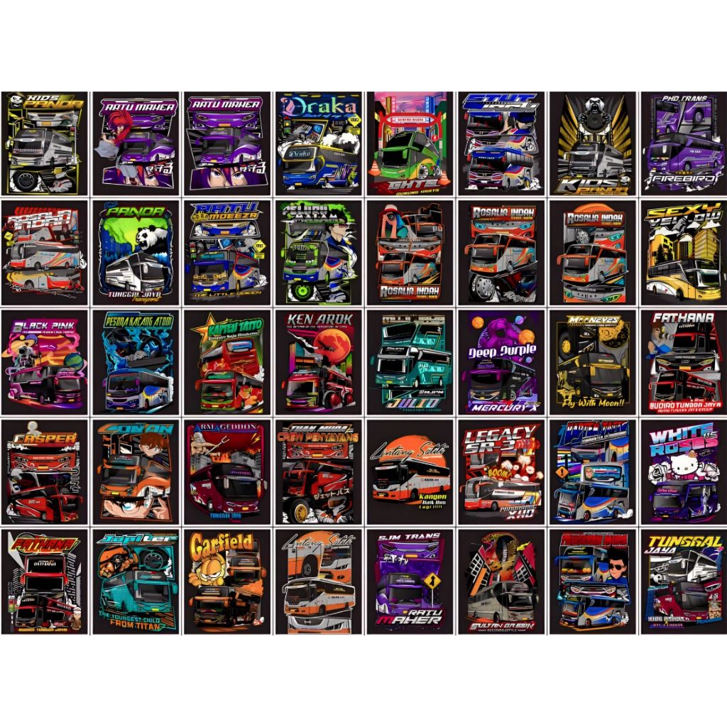 Jual Stiker Bus Basuri Viral Isi 100 pcs Kuat Tahan Air Termurah bisa ...