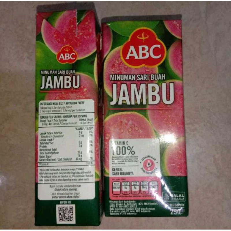 Jual Abc Sari Buah Jambu 250Ml, Abc Sari Buah Jeruk 250Ml | Shopee ...