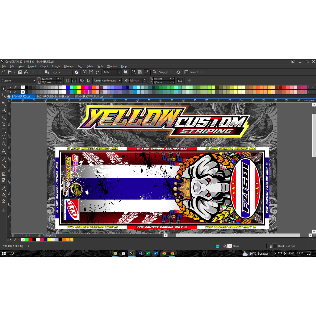 Jual BANNER ALAS MOTOR KONTES MODEL FZ 150 | Shopee Indonesia