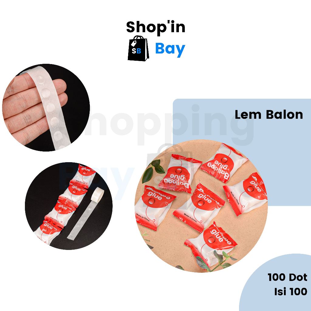 Jual Lem Balon / Perekat Balon / Glue Dots 1 Roll isi 100 Dot | Shopee ...