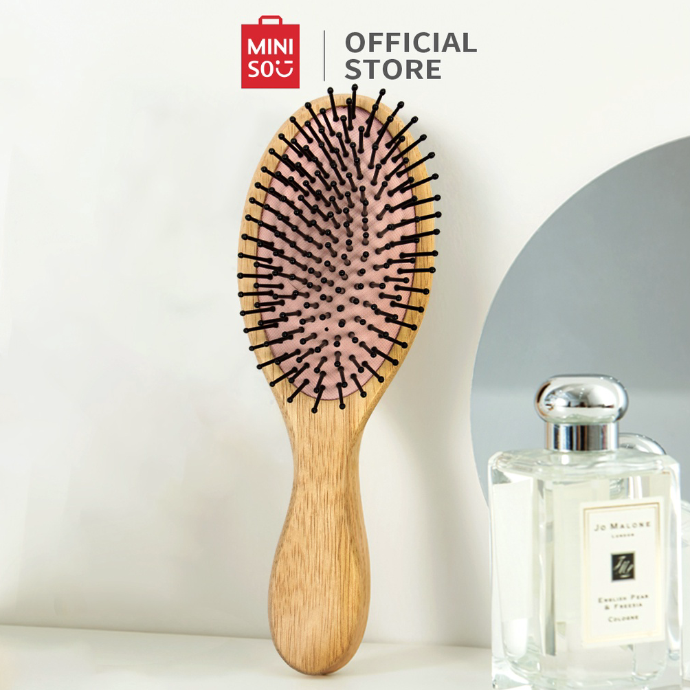Jual Penawaran Terbaik MINISO Sisir Rambut kayu Wanita Hair Brush ...