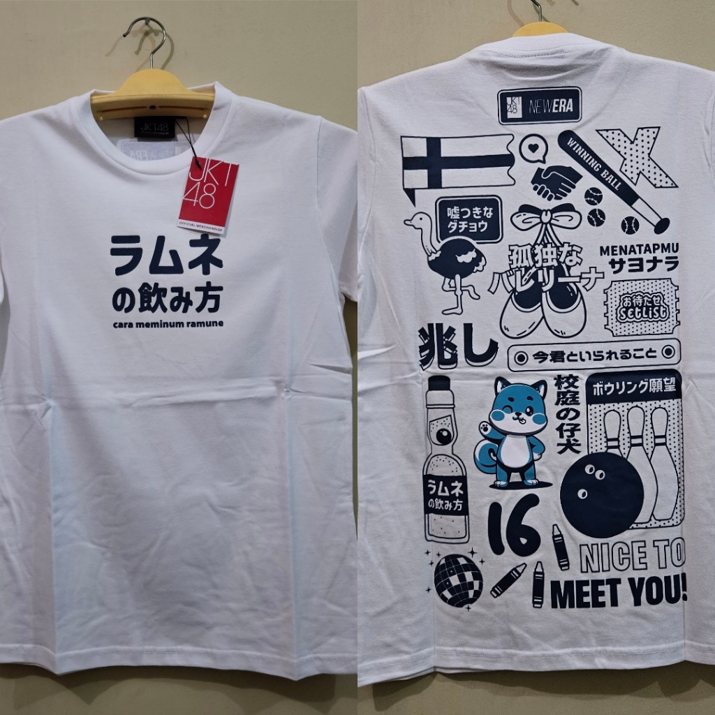 Jual T-Shirt JKT48 Setlist "Cara Meminum Ramune" White Official ...