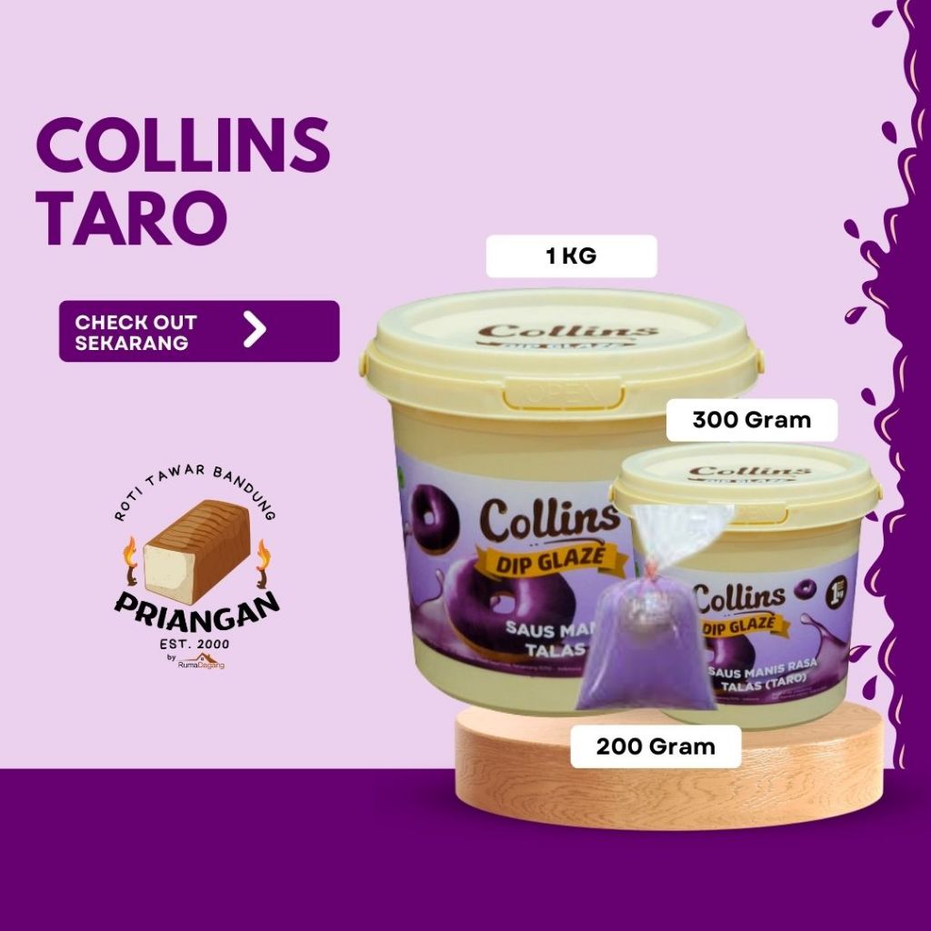 Jual COLLINS DIP GLAZE 1KG/300GR/200GR(REPACK) - Topping Selai Donat ...