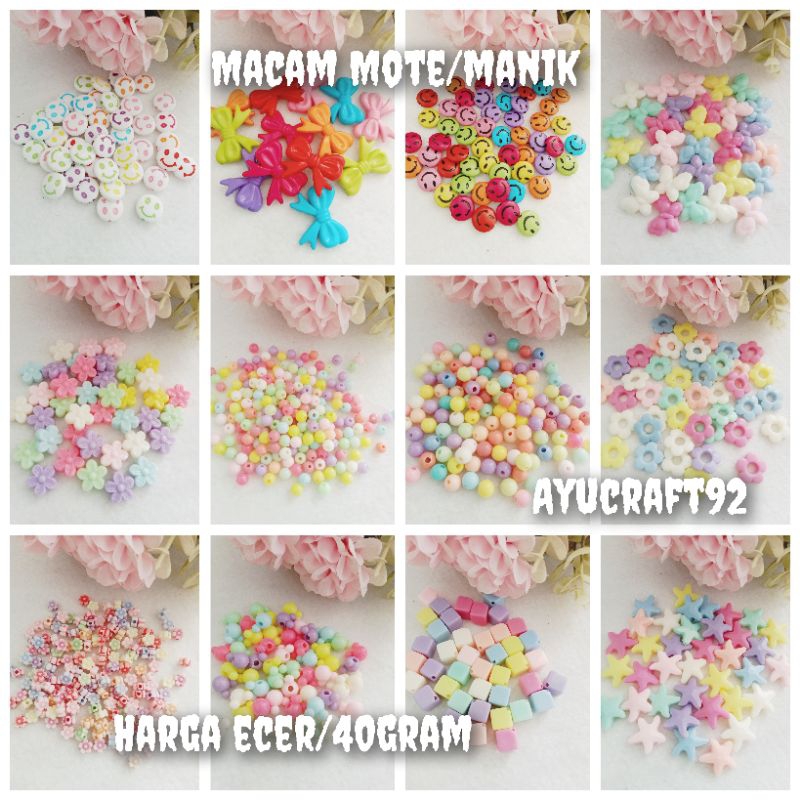 Jual Mote/Manik berbagai mtf /40gram | Shopee Indonesia