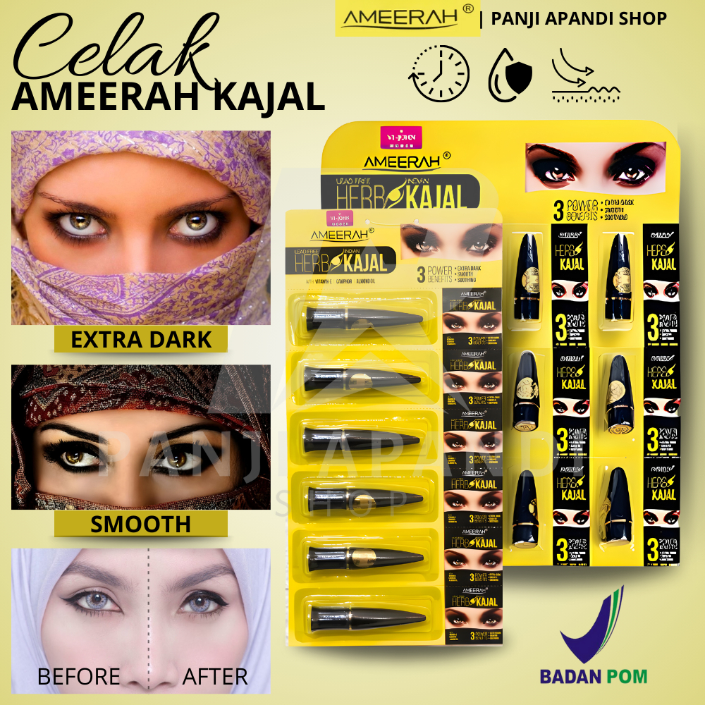 Jual Celak Mata Ameerah Kajal Besar | Herbal Alami | Halal & Aman ...
