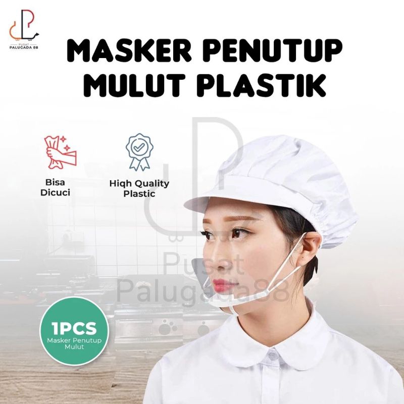 Jual Harga ( 1 Pcs Masker Penutup Mulut Plastik ,dengan tali kuping ...