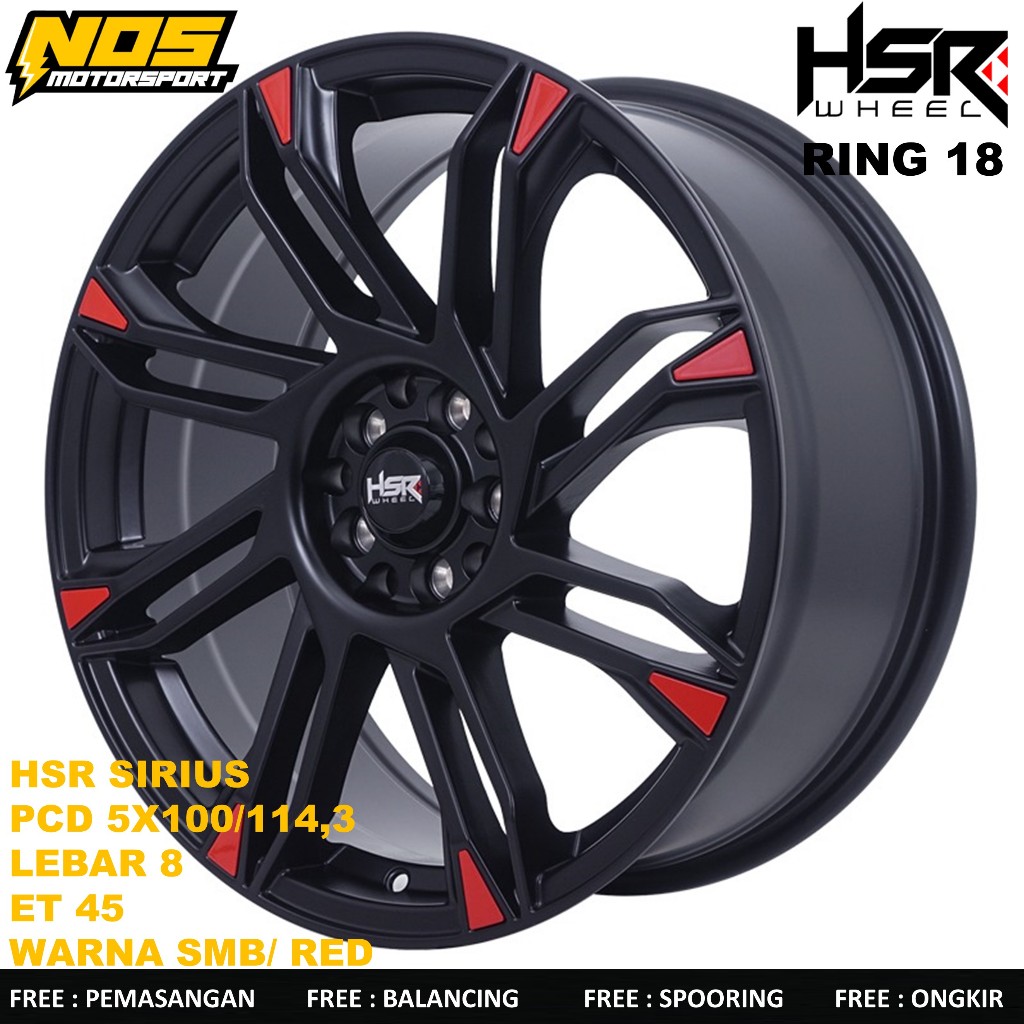 Jual Velg mobil hsr sirius ring 18 lubang 5 untuk innova, veloz, camry ...
