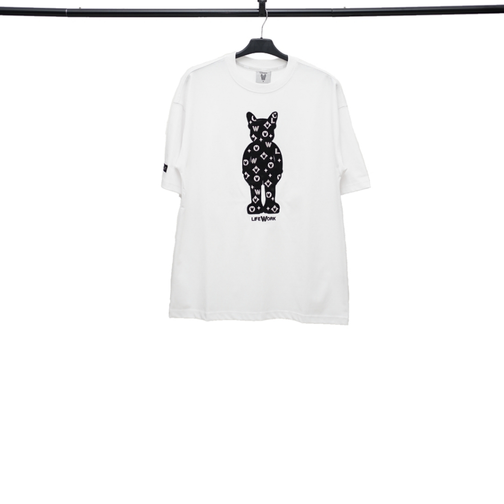 Jual LIFEWORK White Monogram Embroidery Tshirt Authentic / Kaos Branded ...