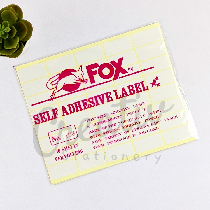 Jual FOX Label Nama Label Undangan (1 pcs isi 10 lbr) | Shopee Indonesia