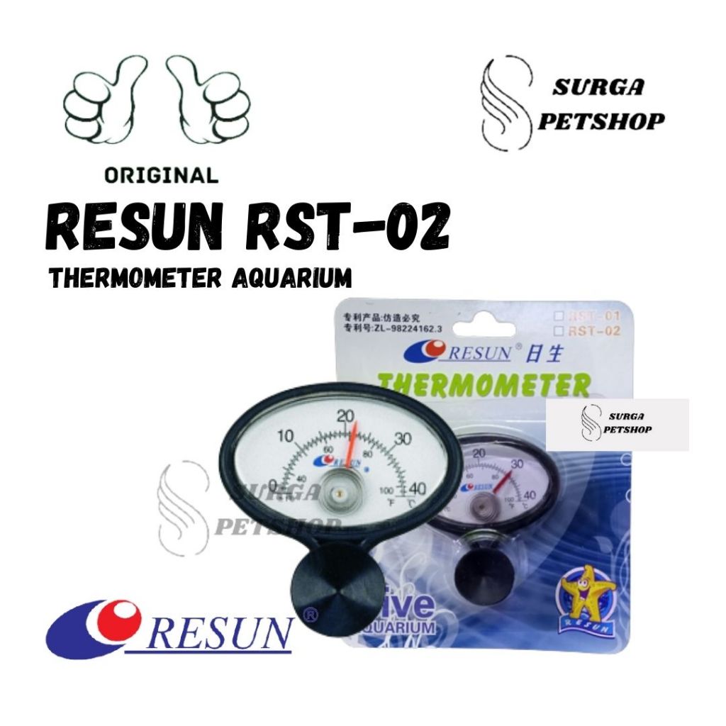 Jual RESUN RST 02 RST02 Termometer Aquarium Thermometer Suhu Akuarium ...