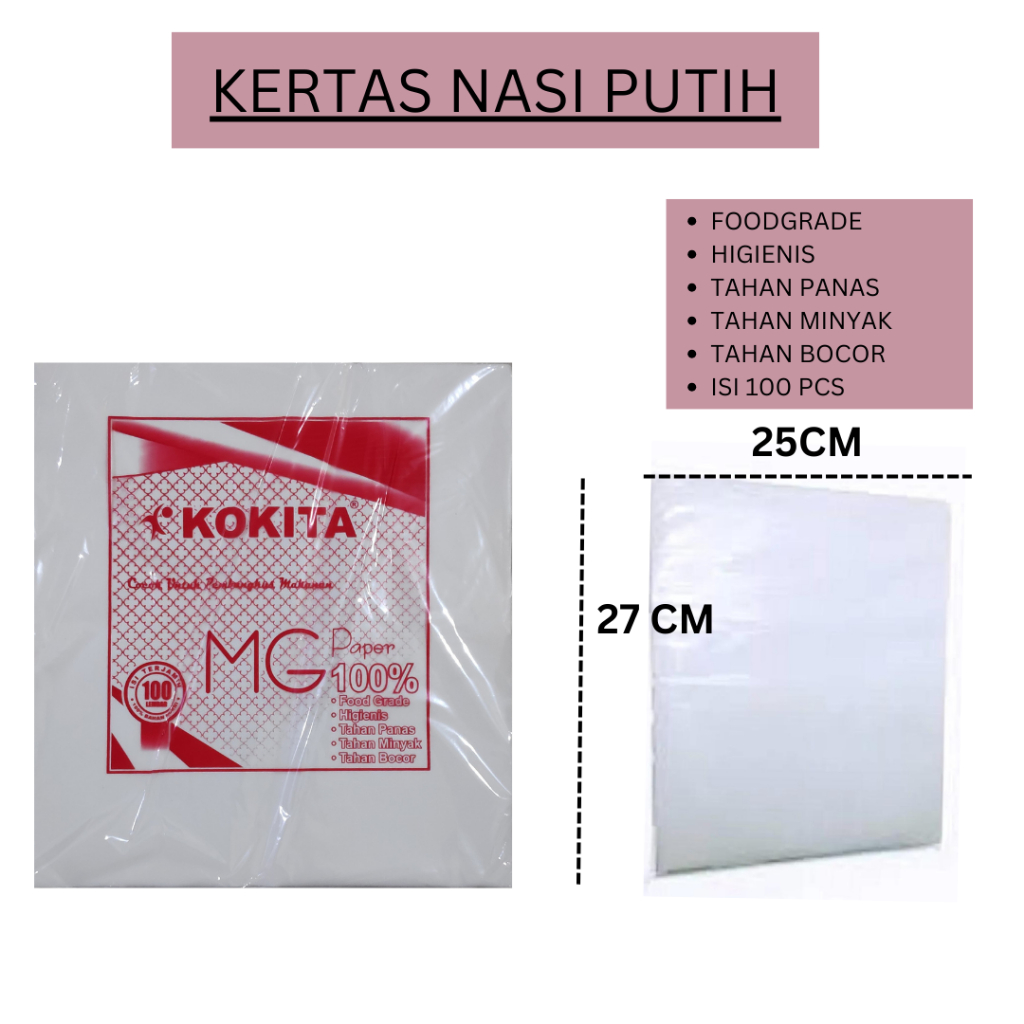 Jual Kertas Nasi putih, Kertas KFC - kertas Burger/Kebab, Kertas ...