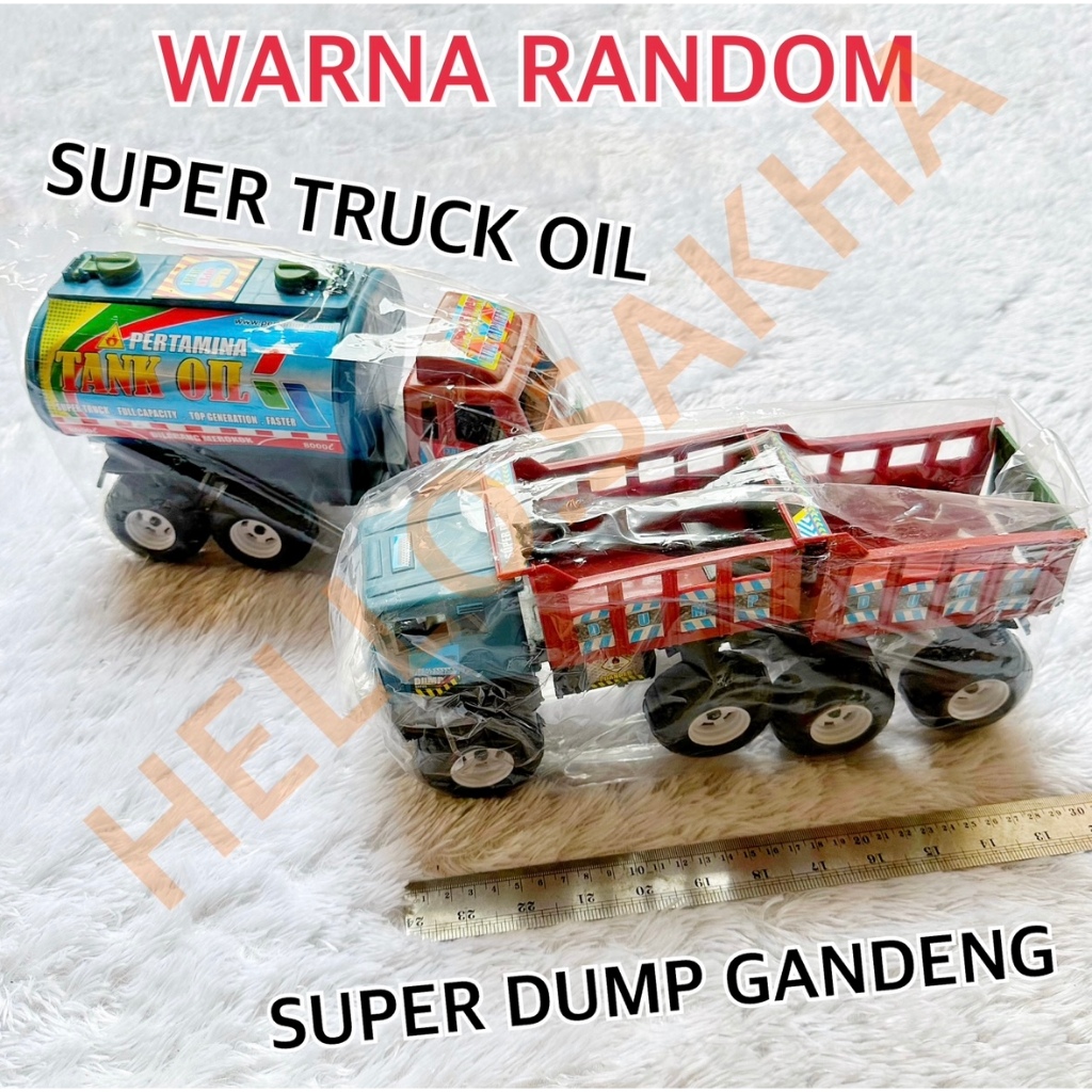 Jual MAINAN SUPER TRUCK TANK OIL DAN SUPER DUMP TRUK GANDENG GANDENGAN BAK DUMP TERBUKA MUAT ...
